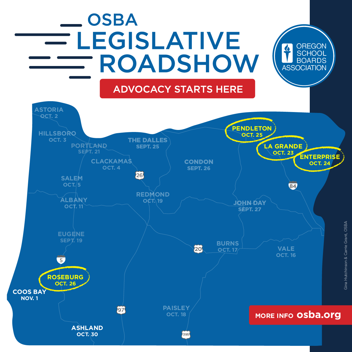 OSBA Legislative roadshow will cross state from northeast corner to ...